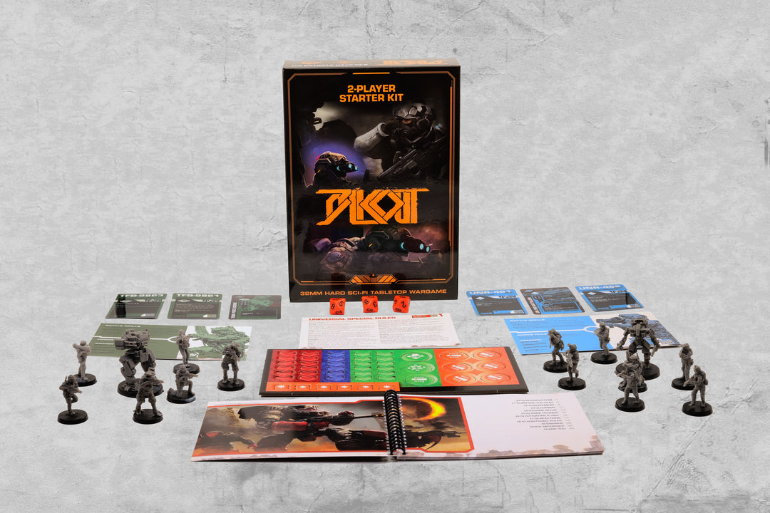 BLKOUT Scifi Tactical tabletop wargame, fast paced, easy to learn.
